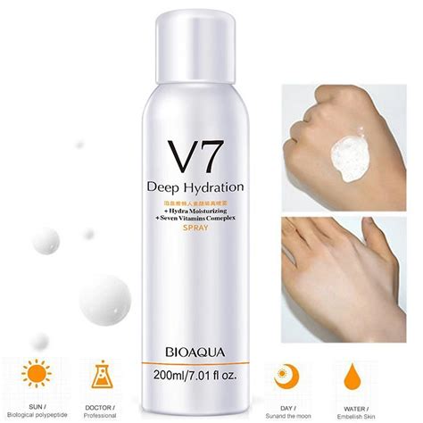 미백 컨실러 자외선 차단 스프레이 방수 V7 수화 보습 7 가지 스킨 케어 비타민 복합체 함유 200ml Aliexpress