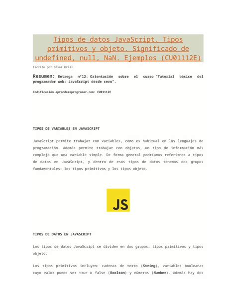 Docx Tipos De Datos En Javascript Dokumentips