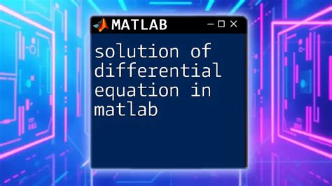Solving A System Of Linear Equations In Matlab Made Easy