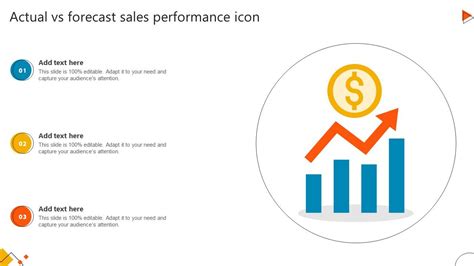 Actual Vs Forecast Sales Performance Icon Ppt Template