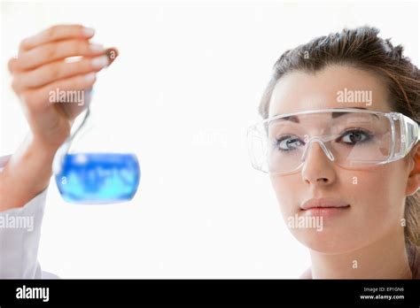 Close Up Of A Scientist Holding A Flask Stock Photo Alamy