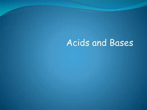 PPT Acids And Bases PowerPoint Presentation Free Download ID