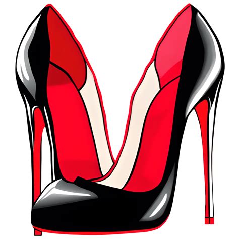 Red And Black High Heels · Creative Fabrica
