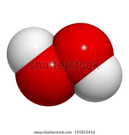 Hydrogen Peroxide H2o2 Molecule Chemical Structure Hooh Is An Example Of A Reactive Oxygen