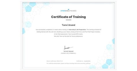 Tanvi Anand On Linkedin Successfully Completed The Internship And Job Preparation Training From…