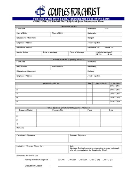Clp Registration Form Pdf Intimate Relationships Social Conventions