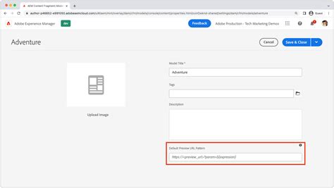 Content Fragment Preview Adobe Experience Manager