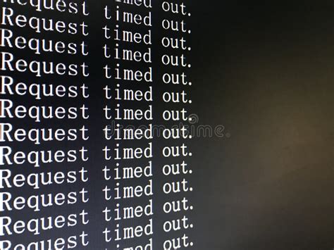 Request Timed Out Alert Connection Failed On Computer With Copy Space