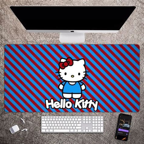 Miniso Hello Kitty Mousepad Large Gaming Compute Gamer Pc Keyboard Mouse Mat Yening