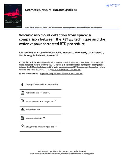 Pdf Volcanic Ash Cloud Detection From Space A Comparison Between The