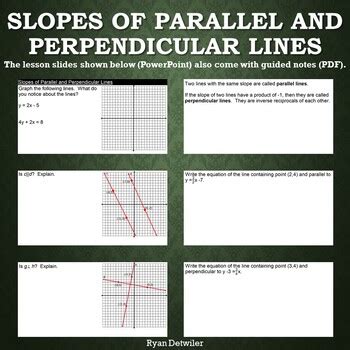 Slopes Of Parallel And Perpendicular Lines By TPT With Detwiler TpT