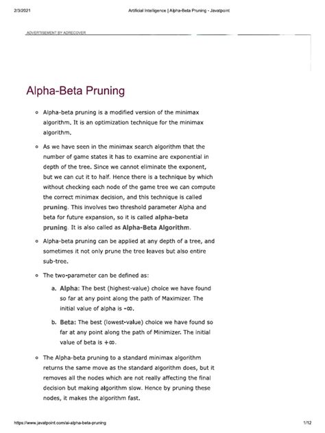 Alpha Beta Pruning Pdf