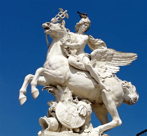 Equestrian Statue Of Mercury Astride Pegasus In Paris France