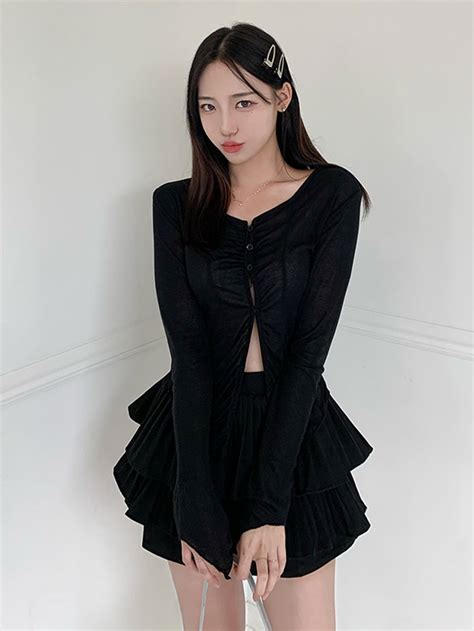 루미에르 여리여리 뮤어 가디건 얇은가디건 블라우스 부클 시스루 오프숄더 여름긴팔 비치 휴양지 여행 바캉스 호캉스 크롭