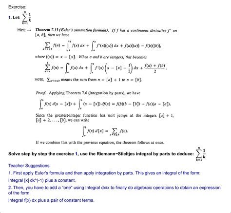 Solved Theorem 713 Eulers Summation Formula If F Has A Solved Theorem 713 Eulers Summation Formula If F Has A