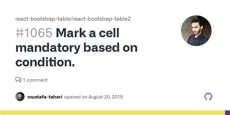 Mark A Cell Mandatory Based On Condition Issue React Bootstrap Table React Bootstrap