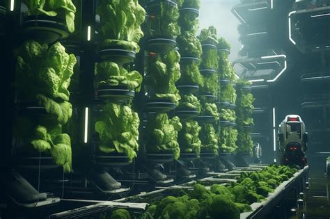 Una Granja Vertical Con Cultivos Hidropónicos Y Robot 00316 02 Imagen
