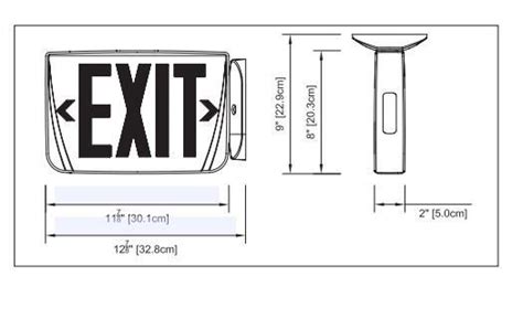 LUMACELL GRAWSPN3R Exit Exit Sign Plastic 1 Faces Ceiling Surface White Automatic Self Test