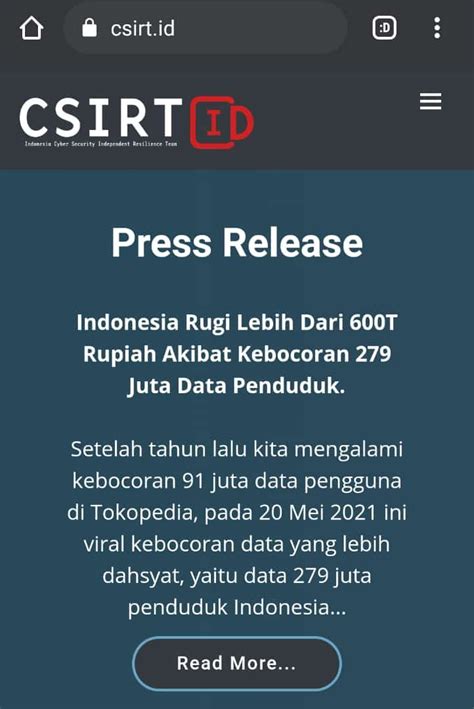 Cybersecurity Databreach Indonesia Putra Adhari