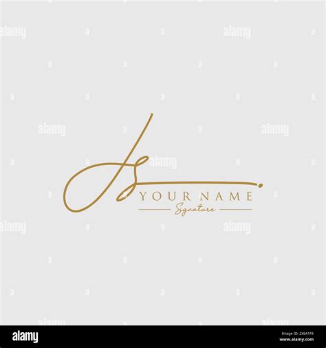 JS Signature Logo Template Stock Vector Image Art Alamy