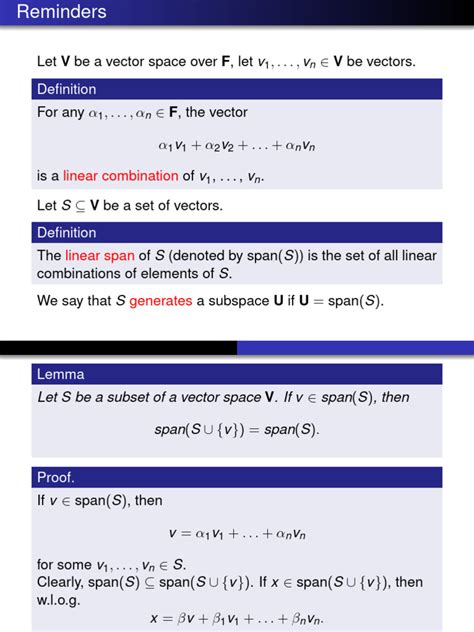 Lesson 7 Pdf Basis Linear Algebra Linear Subspace