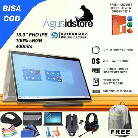 Jual Laptop Hp Envy X Core I G Gb Gb Ssd Intel Evo Iris Xe Win Ohs Fhd