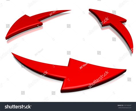 Red Cyclic Arrows Turning On Stock Illustration Shutterstock