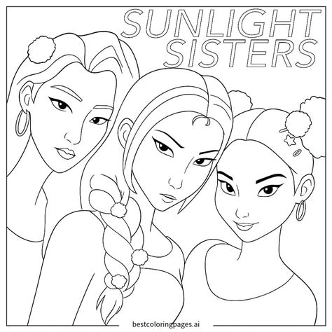 K Pop Girl Group Coloring Page Free Printable Bestcoloringpages Ai