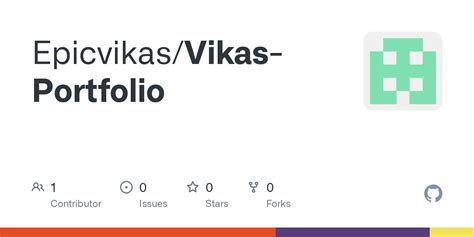 GitHub Epicvikas Vikas Portfolio
