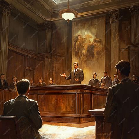 A Courtroom Witness Stand With A Witness Giving Testimony Under Oath Ai
