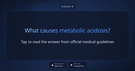 What Causes Metabolic Acidosis