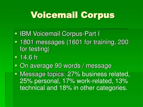 Ppt Atomatic Summarization Of Voicemail Messages Using Lexical And Prosodic Features