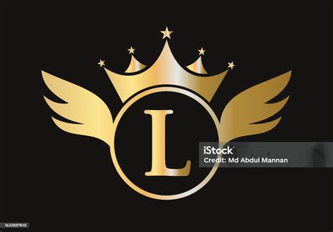 편지 L 날개 로고 개념 왕관 아이콘 벡터 템플릿입니다 날개 기호 개념에 대한 스톡 벡터 아트 및 기타 이미지 개념 광고 금속 Istock