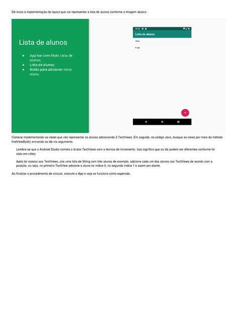 Android Parte 1 Aula 2 Atividade 4 Criando Lista Com Textview Pdf