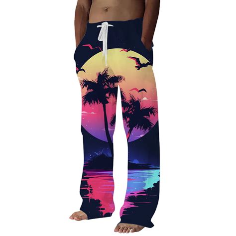 Hwmodou Men Pants Mens Spring Summer Seasons Fashion Casual Graphic 3d