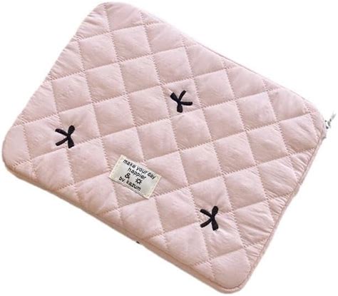 Cute Bow Tie Puffy Laptop Sleeve Coquette Carrying Laptop
