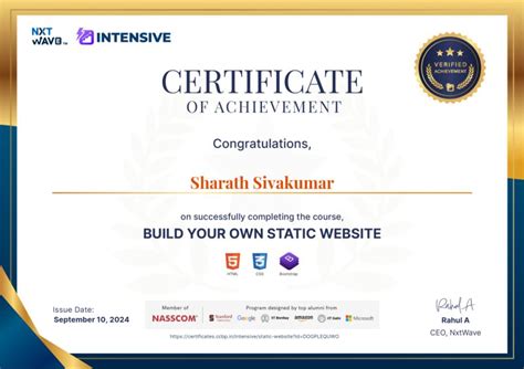 Sharath Sivakumar On Linkedin Firststep Nxtwave Ccbp4