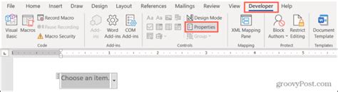 How To Create A Drop Down List In Microsoft Word