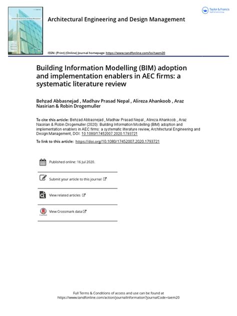 Building Information Modelling Bim Adoption And Implementation