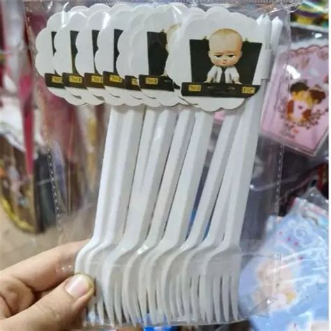 خرید و قیمت چنگال بچه رییس تم تولد بچه رییس 10 عدد از غرفه تم تولد تبریزی