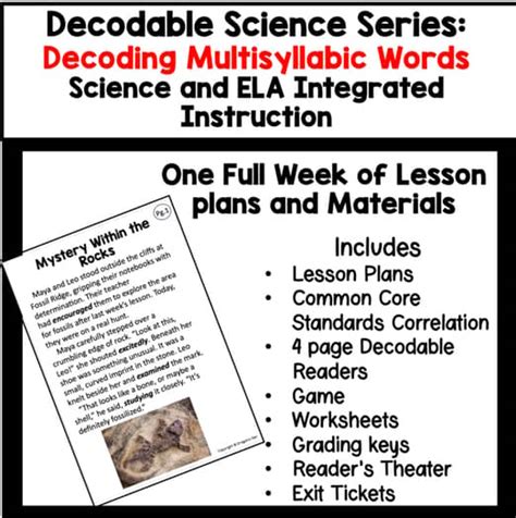 Science Of Reading Multisyllabic Word Decoding Fossils And Phonics Bundle