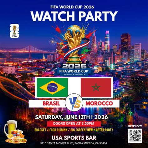 Fifa World Cup Watch Party Template Postermywall