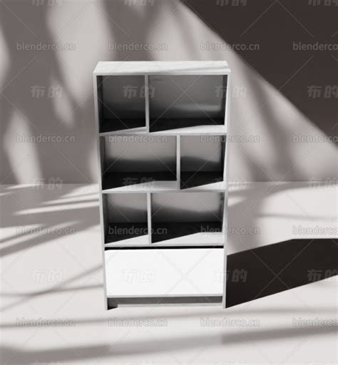 书柜blender模型布的09 Blender布的