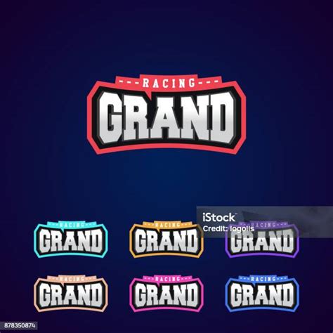 T셔츠에 대 한 전원 전체 그랜드 레이싱 활판 인쇄 아이콘 엠 블 럼 디자인의 세트 0명에 대한 스톡 벡터 아트 및 기타 이미지 0명 경쟁 모션 Istock