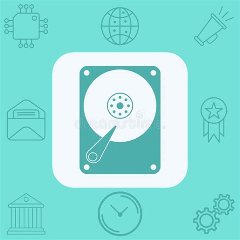 Hard Disk Vector Icon Sign Symbol Stock Vector Illustration Of Network Information