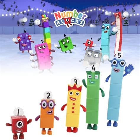Numberblocks Cube Nhân Vật Nhỏ Pvc Nhân Vật Có Thể Biến Hình để Chơi