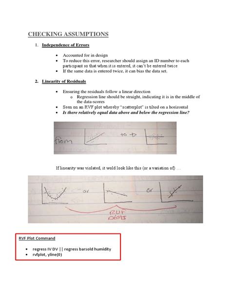 Checking Assumptions Of Normality Regression Stata Pdf Errors And