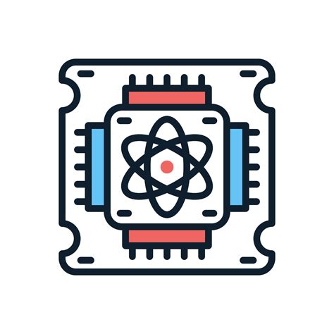 Quantum Computer Icon In Vector Illustration 23752827 Vector Art At Vecteezy