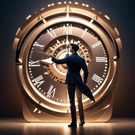 Premium Ai Image 3d Illustration Of Male Character Pose Pointing To Clock Business Man Character