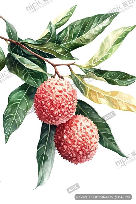 Ai创作图原创荔枝插画 荔枝水果插画 原创手绘荔枝 插画荔枝 荔枝插画图 手绘荔枝插画 手绘插画荔枝 原创荔枝手绘 挂绿荔枝包装插画 荔枝树